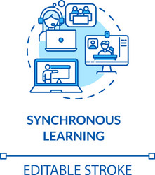 Hybrid learning concept icon Royalty Free Vector Image