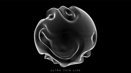 Ultra thin line fluid geometry dynamic Royalty Free Vector