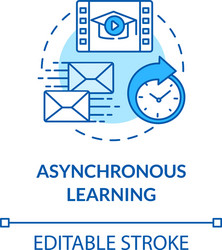 Hybrid learning concept icon Royalty Free Vector Image