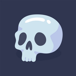 Dead man skull cartoon halloween night horror Vector Image