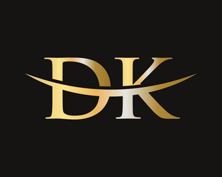 Initial monogram letter dk logo design dk Vector Image