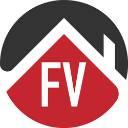 Initial letter fv building logo design template Vector Image