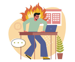 Firefighters team put out fire concept Royalty Free Vector