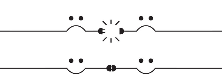 Disconnected wi fi or wire internet loss Vector Image