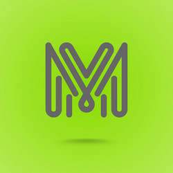 Lm l m letter logo design creative icon modern Vector Image