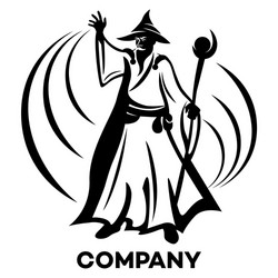 Modern wizard logo Royalty Free Vector Image - VectorStock