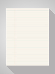 Worksheet exercise book squared paper eps 10 Vector Image