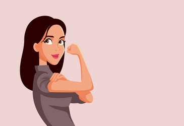 Strong woman showing her strength braving Vector Image