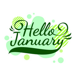 Hello january Royalty Free Vector Image - VectorStock