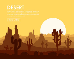 Mexico desert Royalty Free Vector Image - VectorStock