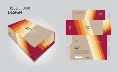 Tissue box packaging design box design Royalty Free Vector