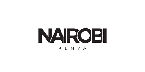 Nairobi in the kenya emblem design features Vector Image