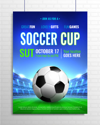 Soccer football academy sport poster Royalty Free Vector