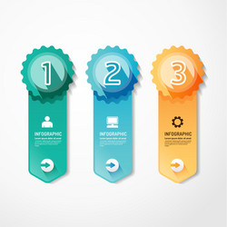 Banners number design shadow template Royalty Free Vector