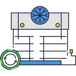 Hvac business company heating and cooling logo Vector Image