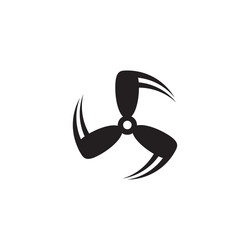 Electric fan propeller icon logo design template Vector Image