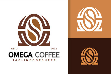 Omega cross logo design brand identity logos Vector Image