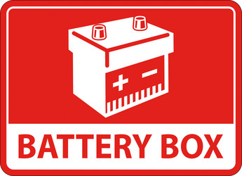 Symbol battery sign battery box on white Vector Image