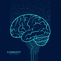 Technological brain and machine learning Vector Image