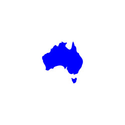 Australia map logo design Royalty Free Vector Image