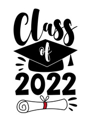 2022 class of cover card for graduation Royalty Free Vector