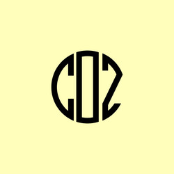 Creative rounded initial letters het logo Vector Image