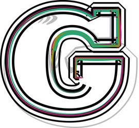 Font letter g Royalty Free Vector Image - VectorStock