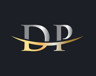 Initial monogram letter dp logo design dp Vector Image