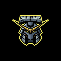 Warrior cyborg robot knight in the sacred Vector Image