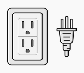 Power outlet plug chinese type i flat Royalty Free Vector