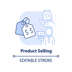 Product selling concept icon Royalty Free Vector Image