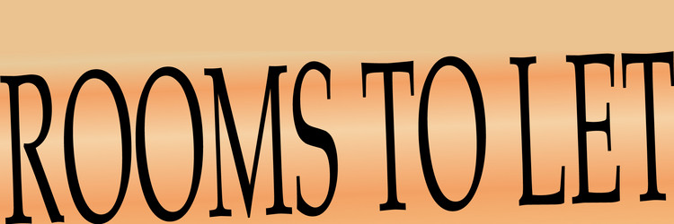 Rooms to let Royalty Free Vector Image - VectorStock