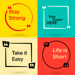 Template for the text bubble quotes Royalty Free Vector