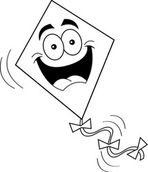 Cartoon smiling kite Royalty Free Vector Image