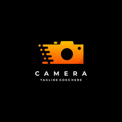 Camera tech icon logo Royalty Free Vector Image