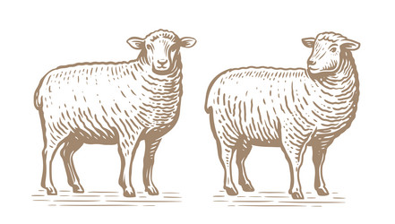 Sheep Side View Drawing