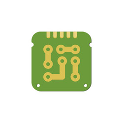 Microchip line icon cpu central processing unit Vector Image