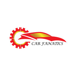 Solar power car logo design abstract Royalty Free Vector