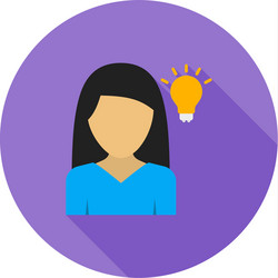 Woman thinking Royalty Free Vector Image - VectorStock