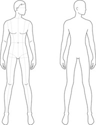 Fashion template standing men Royalty Free Vector Image