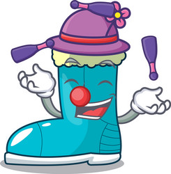 Juggling hobo bag shape on a cartoon Royalty Free Vector