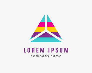 Business pyramid logo design template Royalty Free Vector
