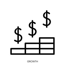 Increasing icon line art style design isolated on Vector Image