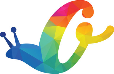 Letter s snail logo design Royalty Free Vector Image