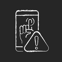 Touch display not working icon Royalty Free Vector Image