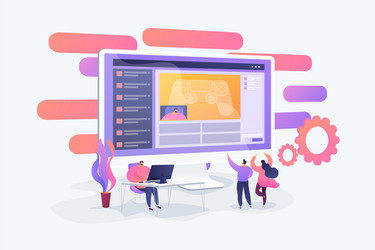 Video game walkthrough abstract concept Royalty Free Vector