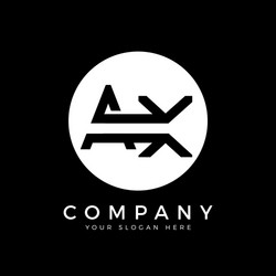Ax logo design business typography template Vector Image
