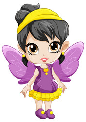 Cartoon fairy with wings Royalty Free Vector Image
