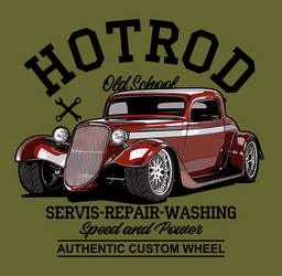 Classic car template for graphic design Royalty Free Vector