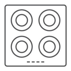 Electric hot plate line icon kitchen and cooking Vector Image